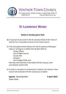 St Lawrence Ward - Ventnor Town Council