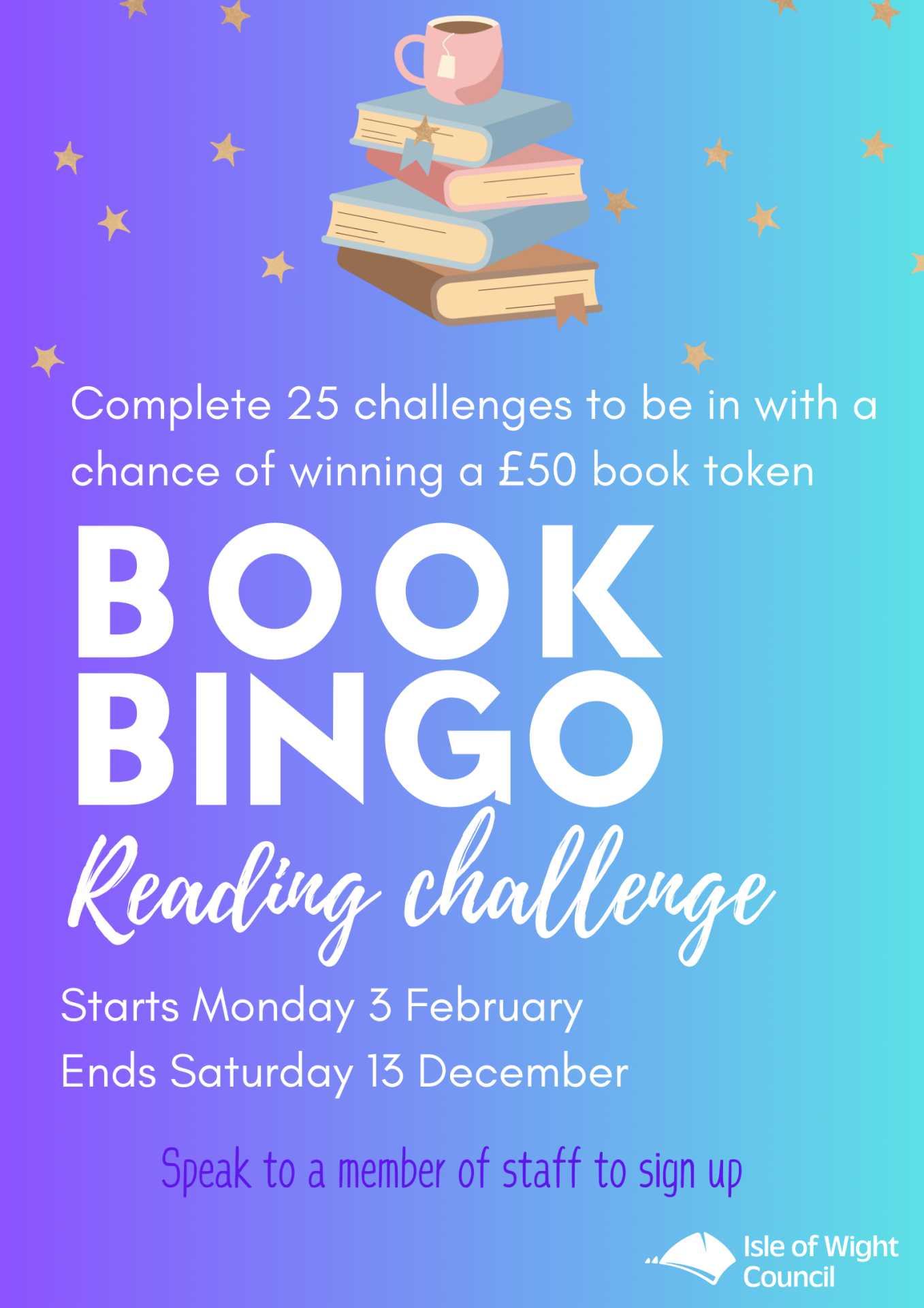 Isle of Wight Libraries launch 2025 Book Bingo Challenge with exciting ...